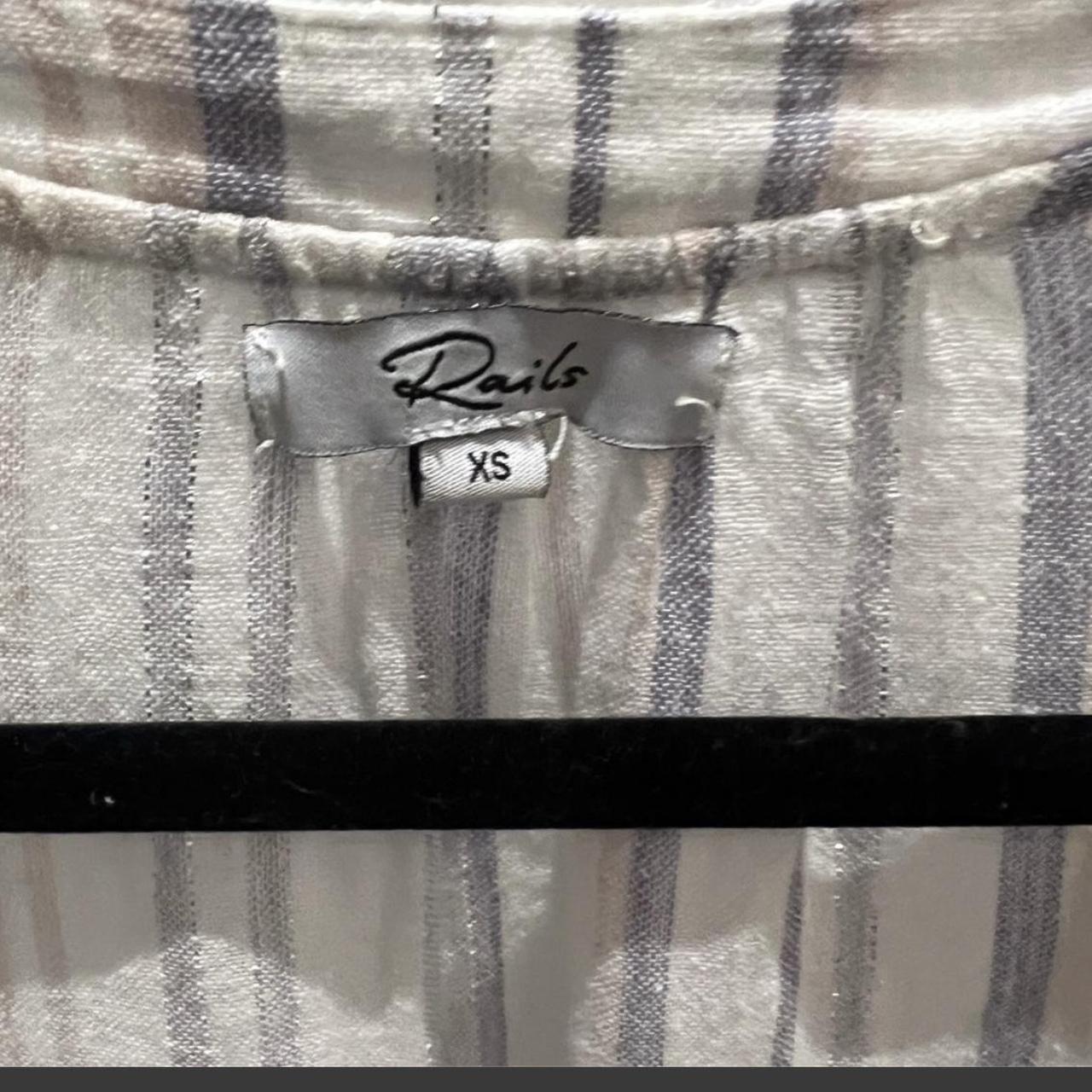 Rails longsleeve striped and sparkly summer dress.... - Depop