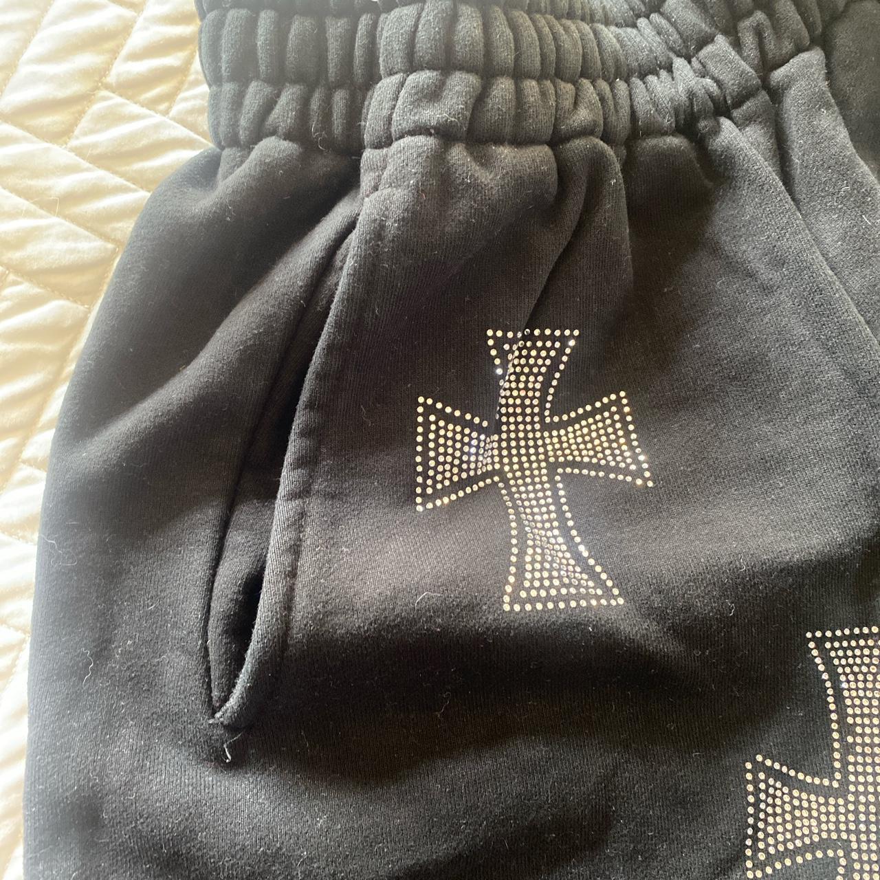 Black unknown London trackies - Depop