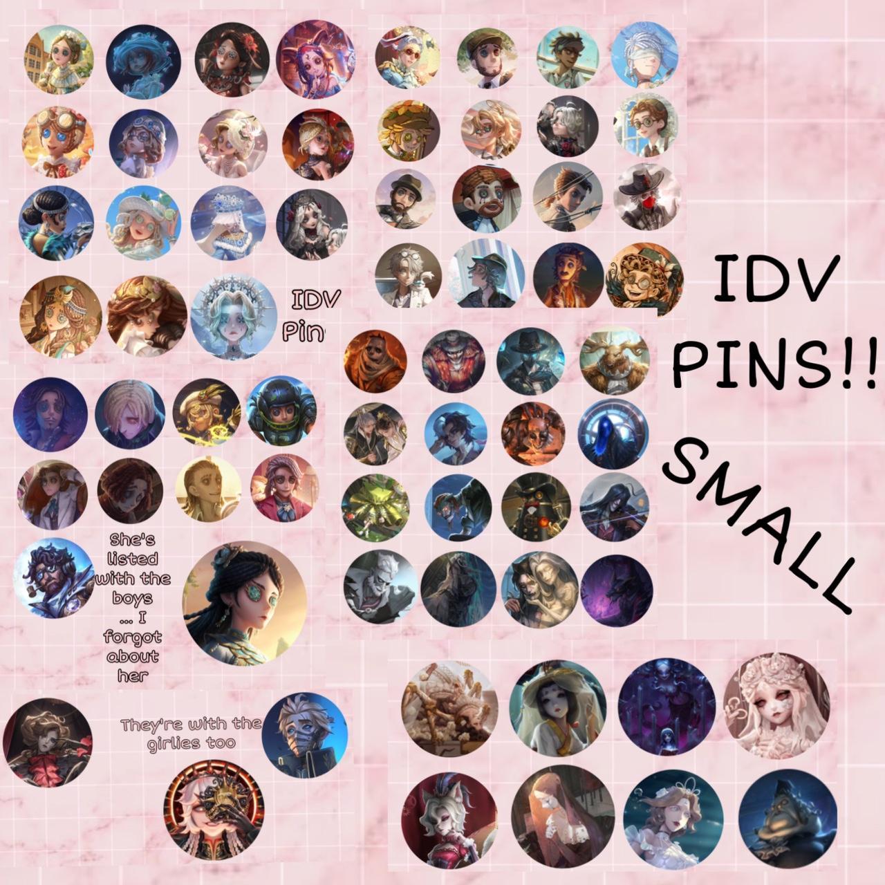 💕 IDV PINS - SMALL 💕 Pins of your favorite... - Depop