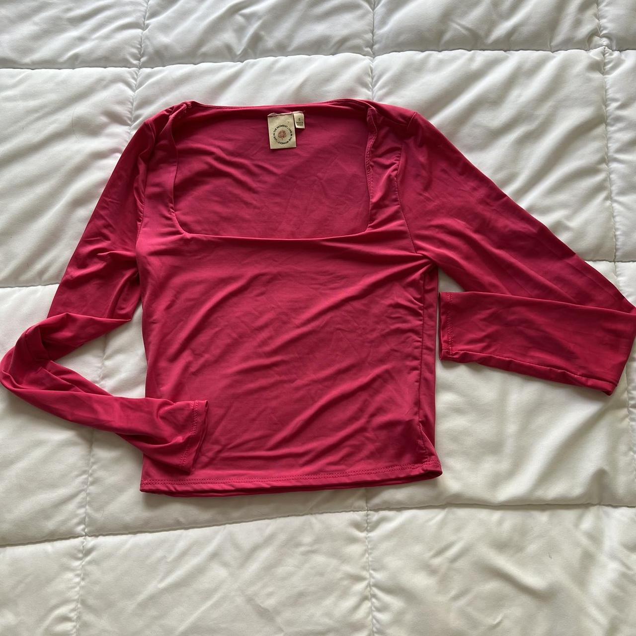 hot pink square neck long sleeve from tj max No... - Depop