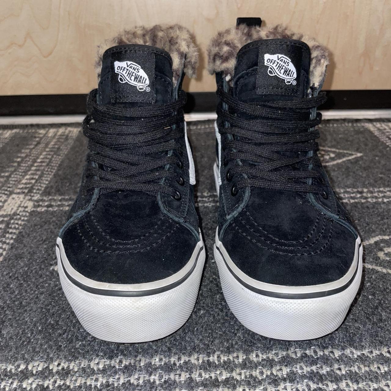 Vans Sk8-Hi Platform MTE Black Leopard Fur US Men... - Depop