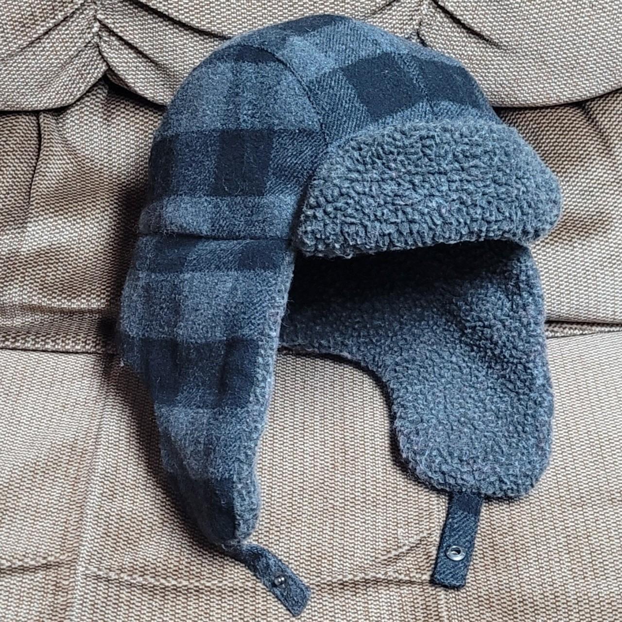 Levi's Sherpa Lined Trapper Hat Cap Checkered Black... - Depop