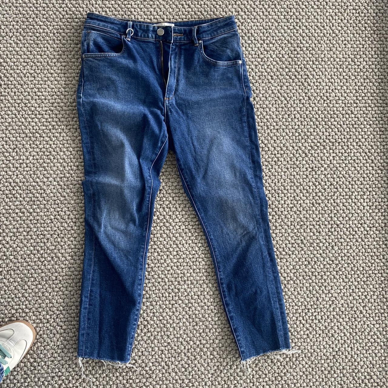 Neuw jeans. Rip hem detail. Size 30 | Depop