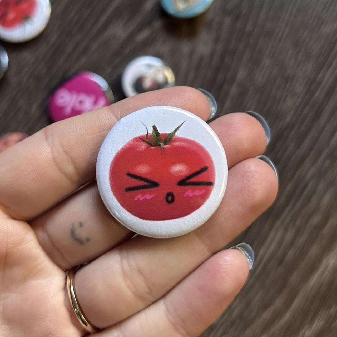 Tomato pin #tomato #aesthetic #tomatogirl #pin #button - Depop