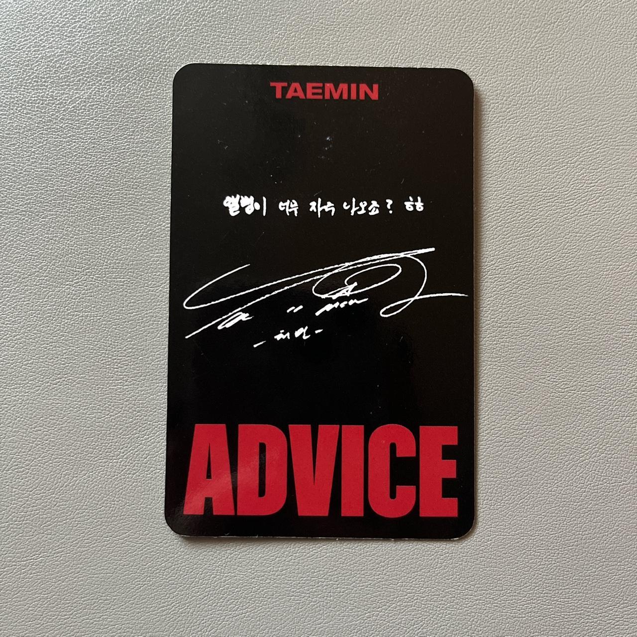 SHINEE TAEMIN PHOTOCARD - £6 including stamped... - Depop