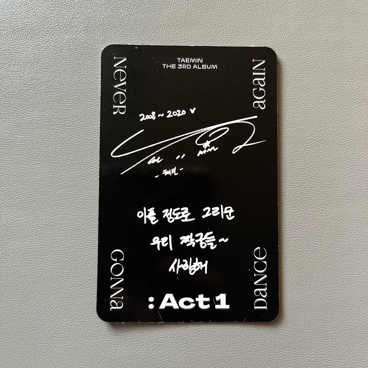 SHINEE TAEMIN PHOTOCARD - £8 including stamped... - Depop