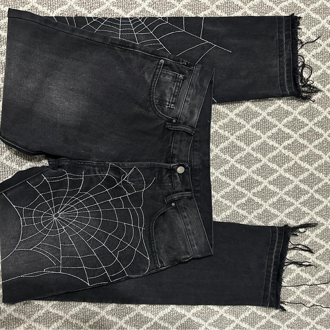Black spider web pants Originally $75 Never worn - Depop