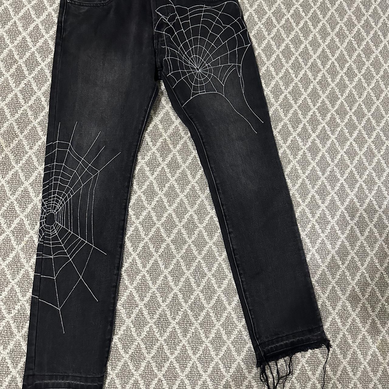 Black spider web pants Originally $75 Never worn - Depop