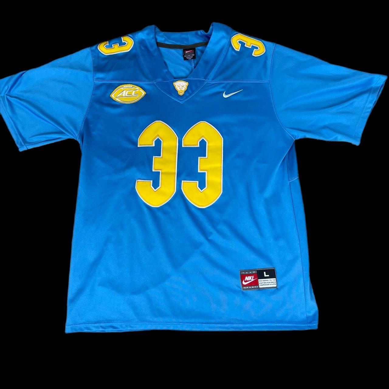 Nike Men's Yellow and Blue Top | Depop