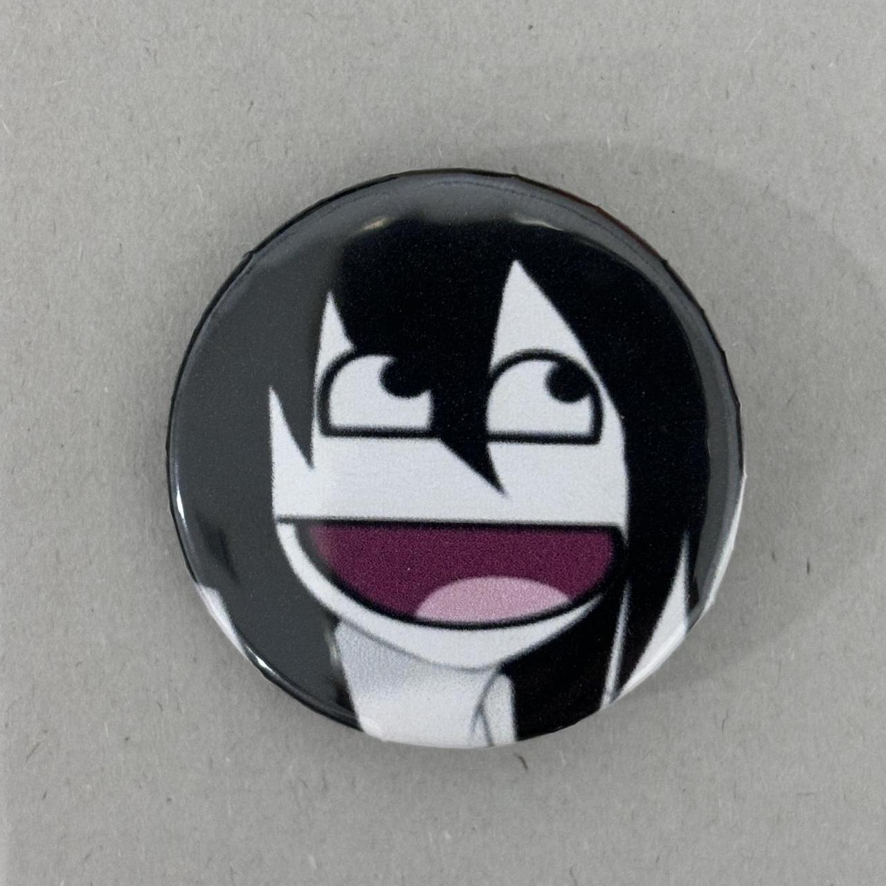 epic face jeff the killer button pin 1.25 in |... - Depop