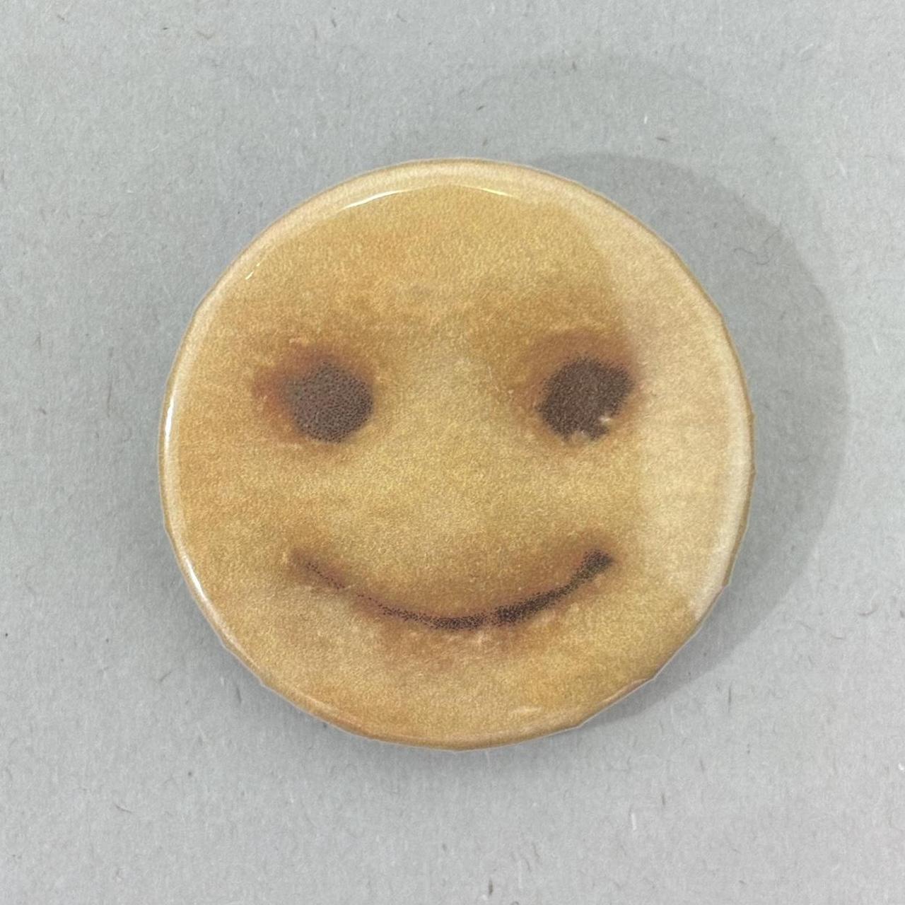 smiley fry button pin 1.25 in | made to order... - Depop