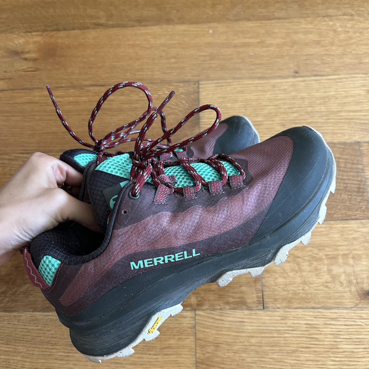 Merrell Women's Burgundy Trainers | Depop