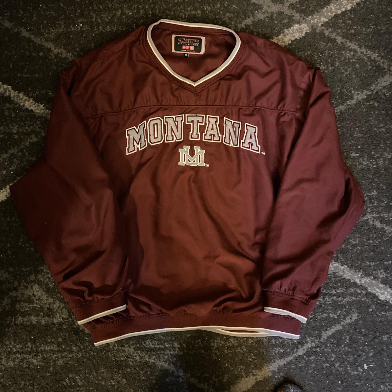 crazy burgundy red Montana University baggy... - Depop