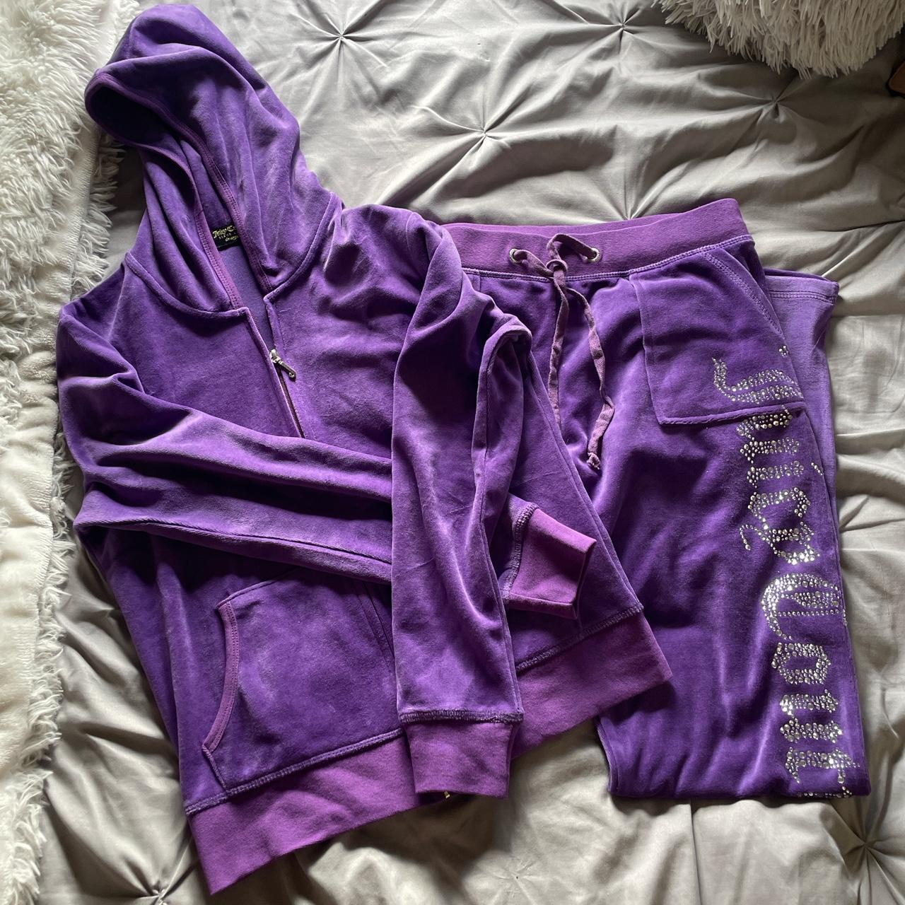 Juicy Couture purple tracksuit set will not sell... - Depop