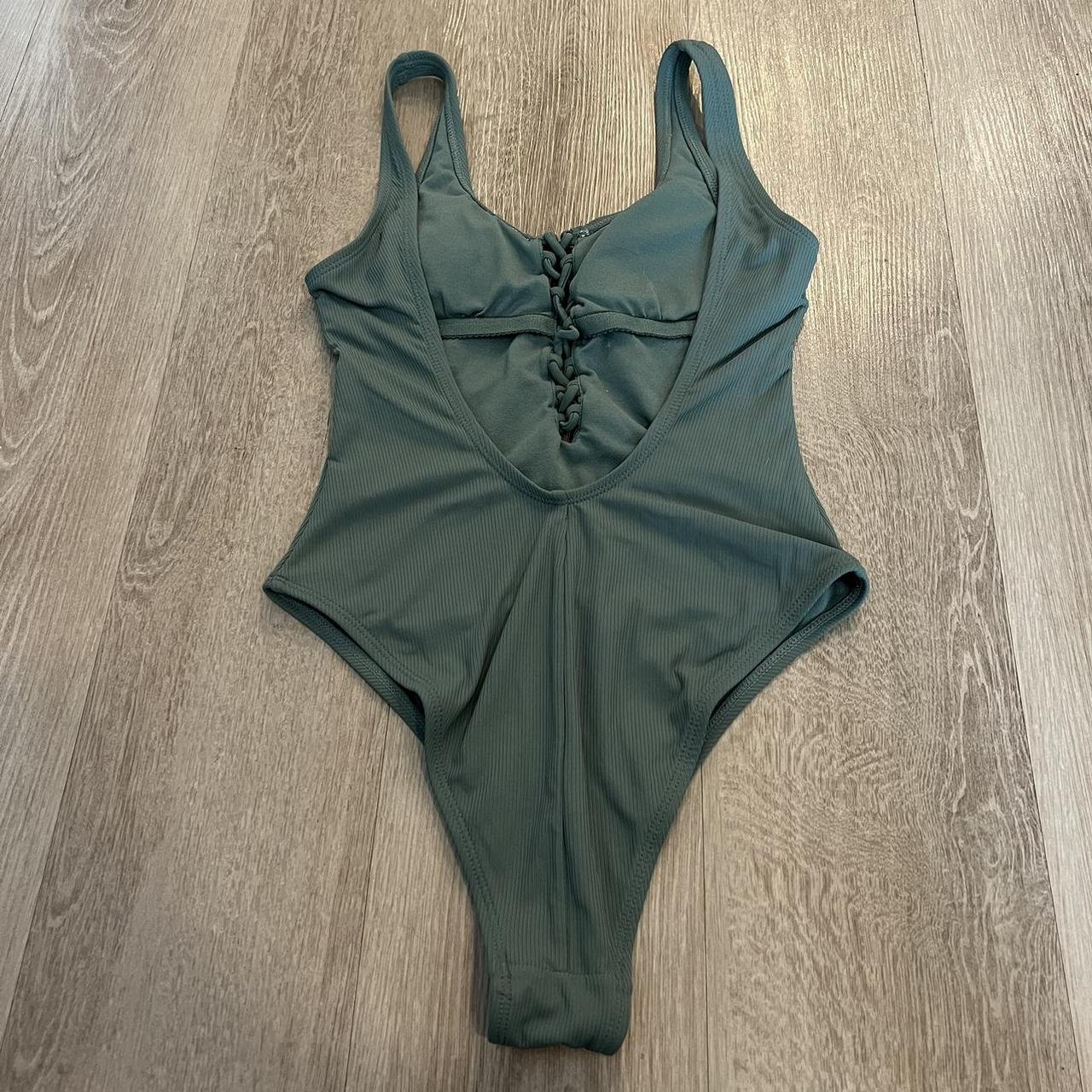 Olive one-piece swimsuit from Xhilaration (Target) - Depop