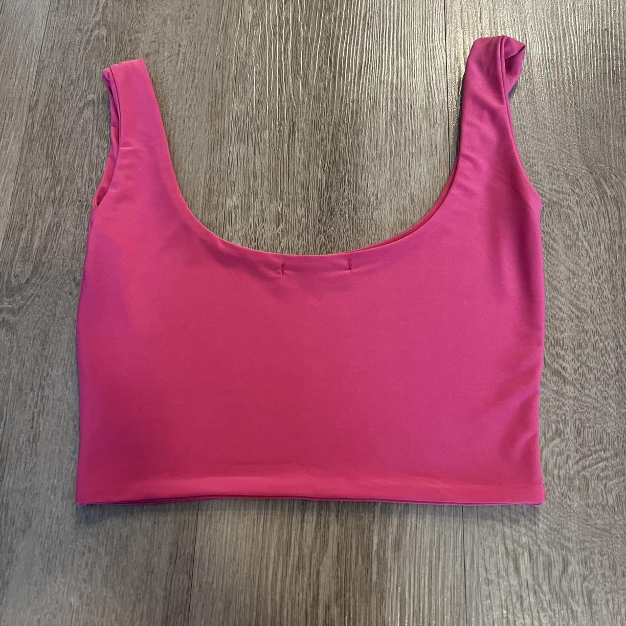 Pink crop top from PrettyLittleThing. Fits like a small | Depop