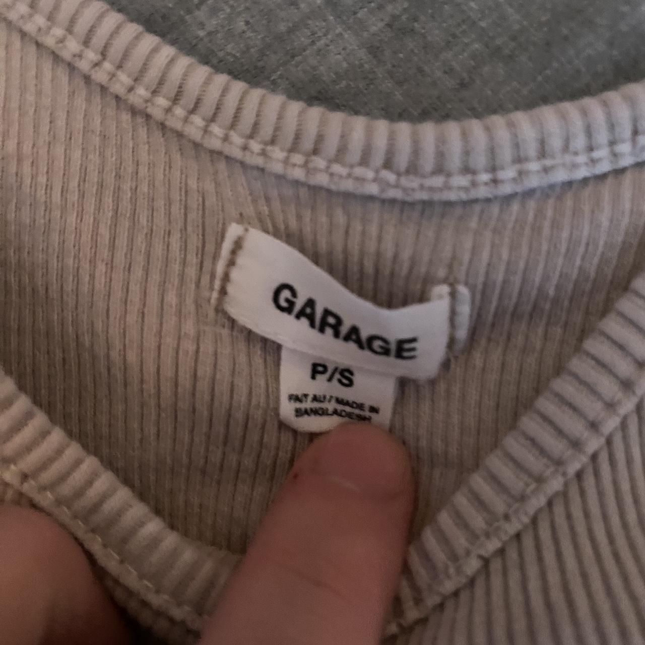 Garage Women's Brown and Black Crop-top | Depop