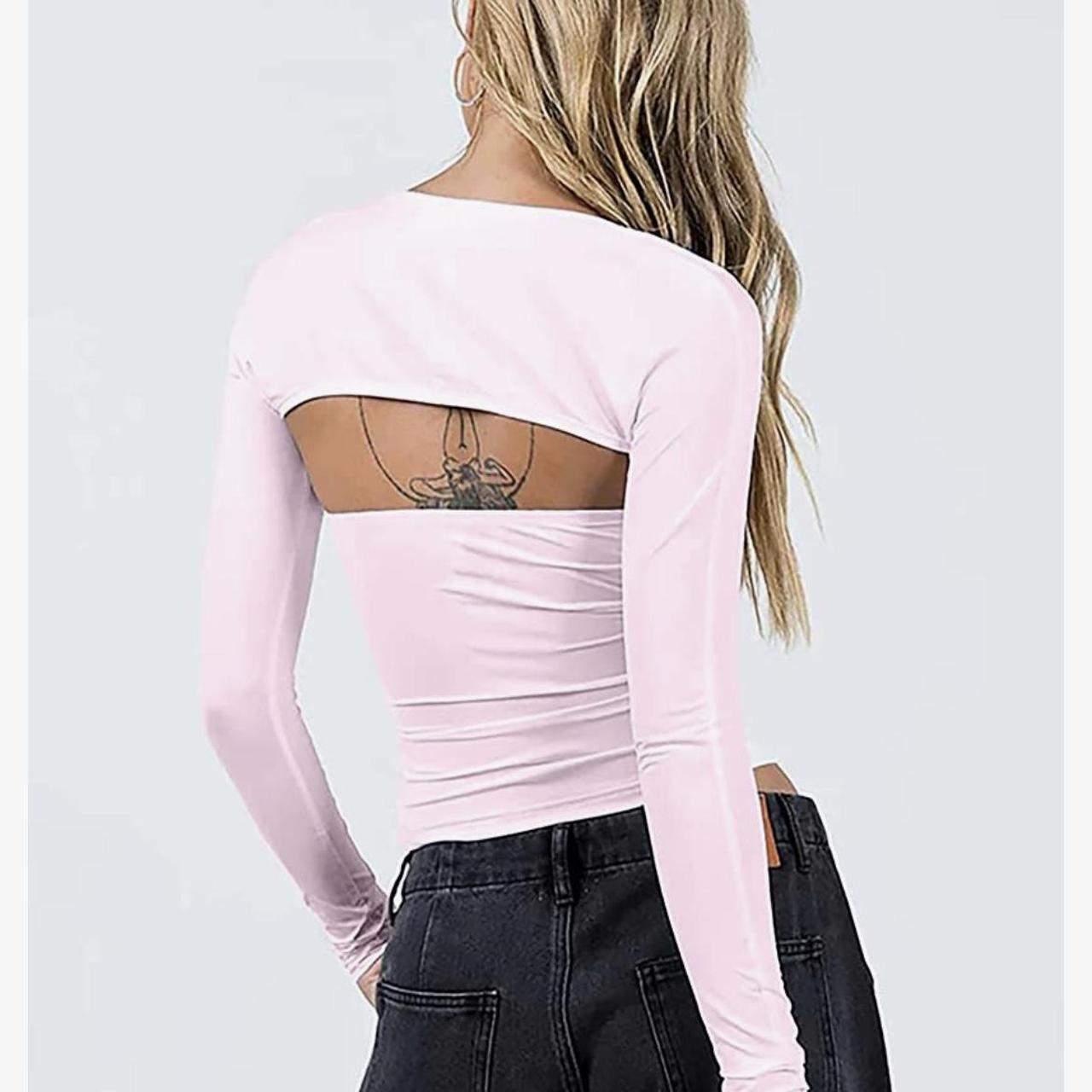 Pink Set Top and bolero included - Depop