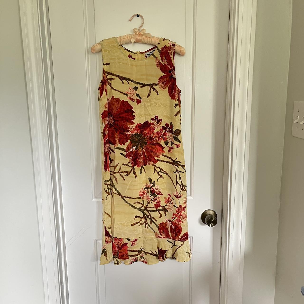 Chico’s Design Vintage Silk Dress. Yellow... - Depop