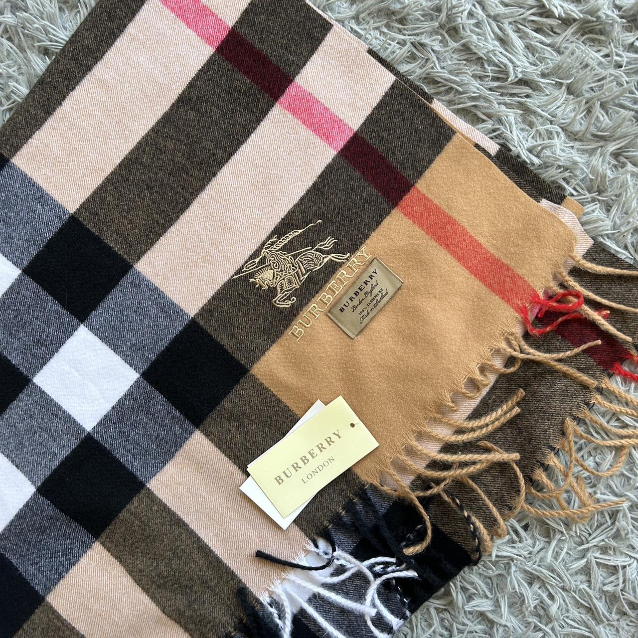 Authentic Burberry 100% Cashmere Scarf, Barely Used.... - Depop
