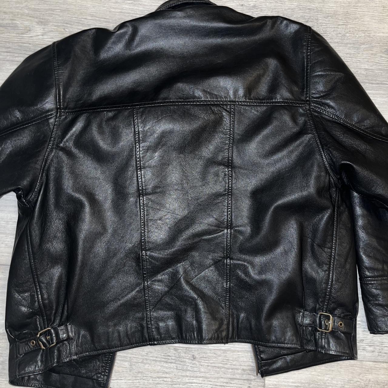Heavy duty leather jacket, 100% leather. - Depop