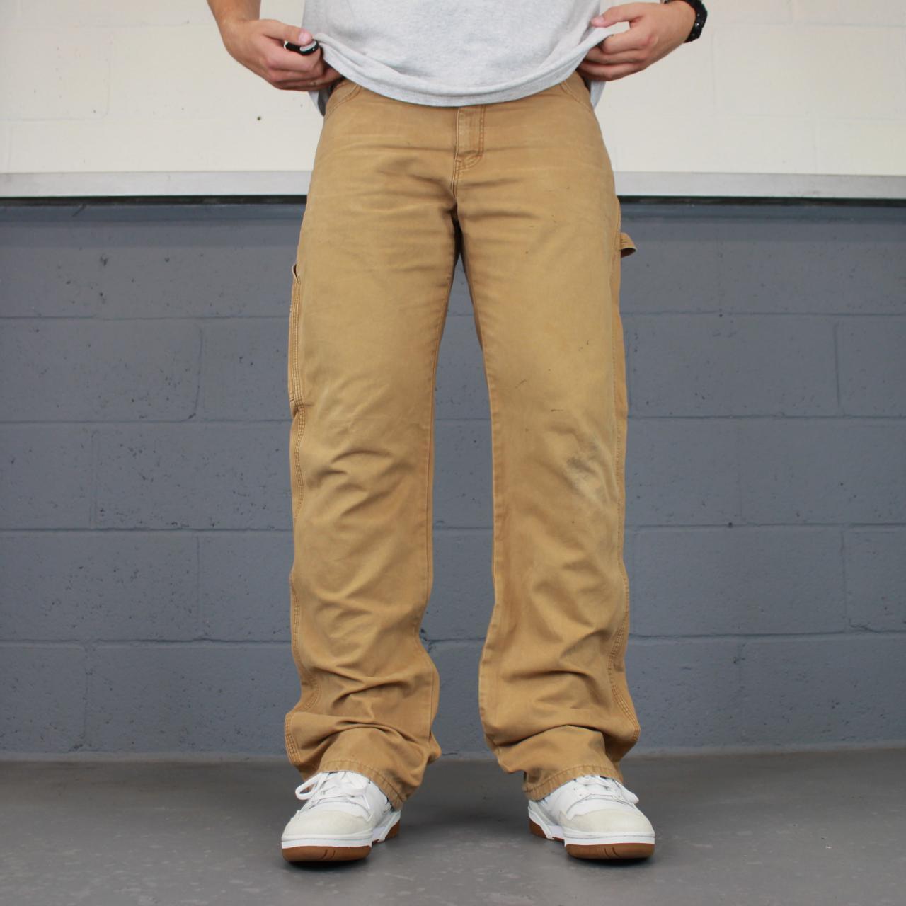 Dickies carpenter pants Tan baggy carpenter... - Depop
