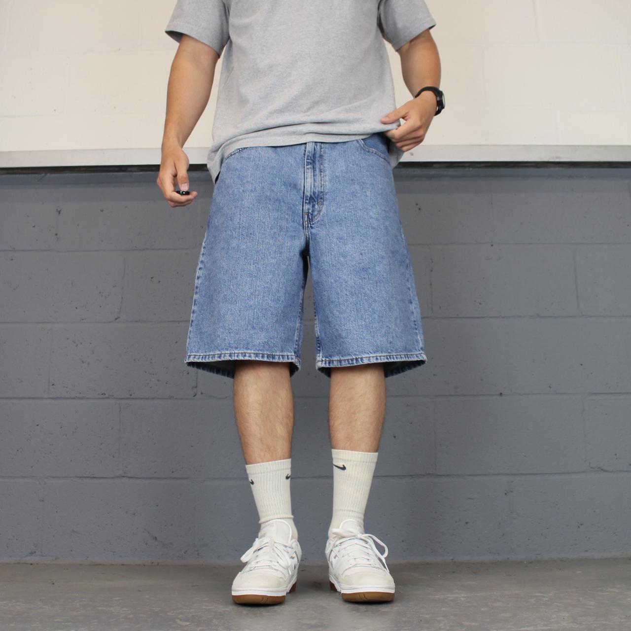 Levi's Jorts Loose rap skate shorts Faded blue... - Depop