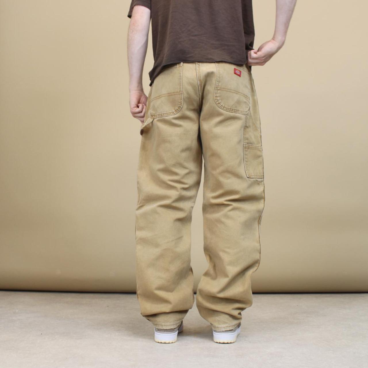 Tan Dickies carpenter jeans W34L34 Loose baggy... - Depop