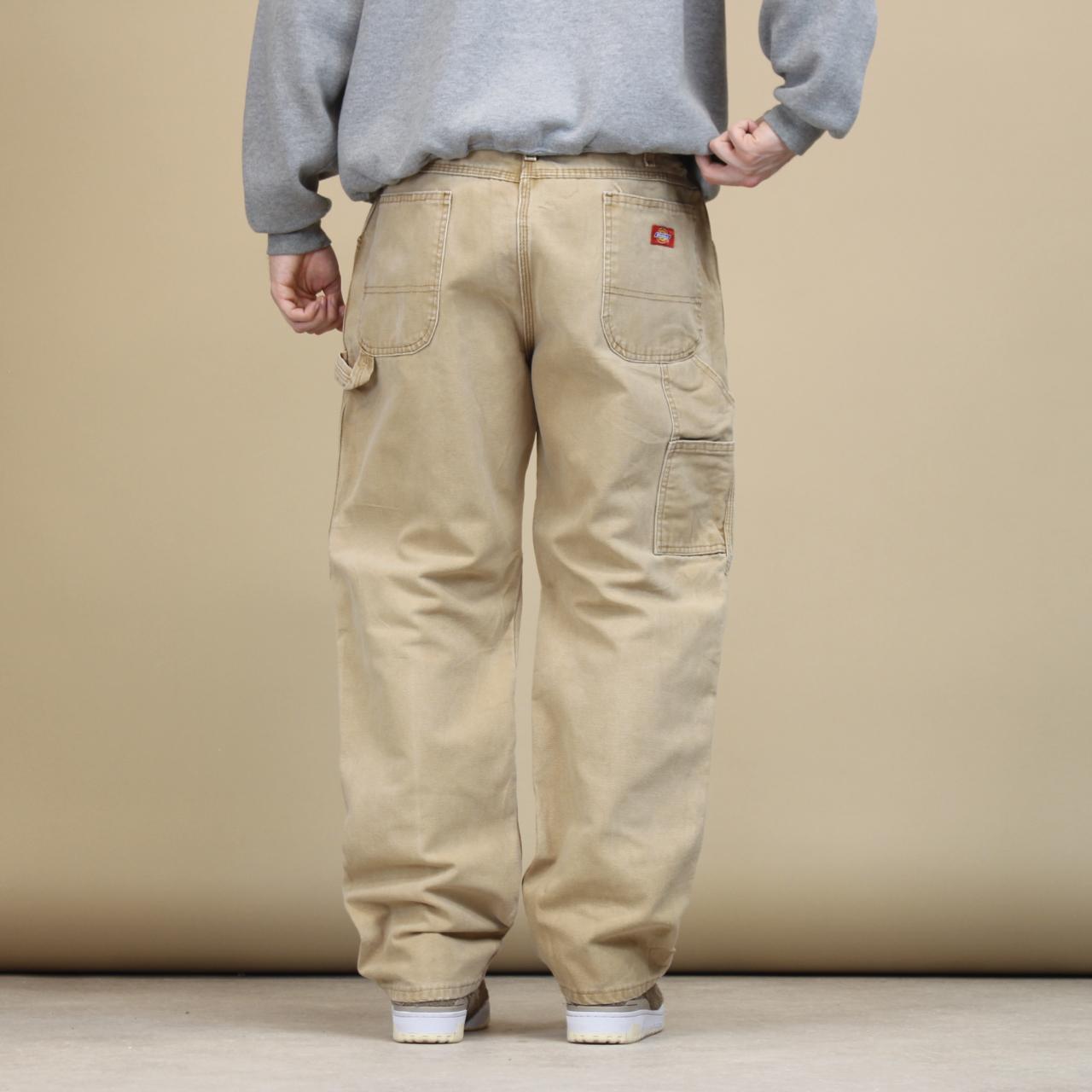 Tan Dickies carpenter jeans W38L30 Loose canvas... - Depop
