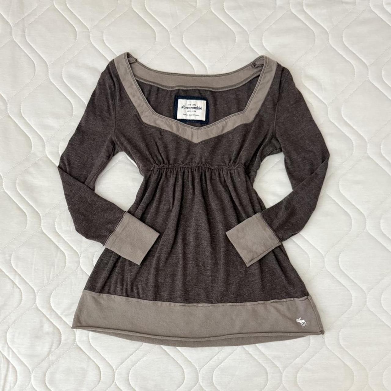 Cute brown vintage Abercrombie babydoll long... | Depop