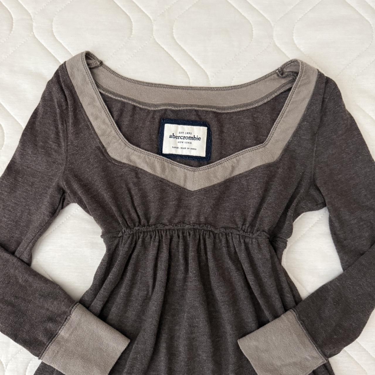 Cute brown vintage Abercrombie babydoll long... | Depop