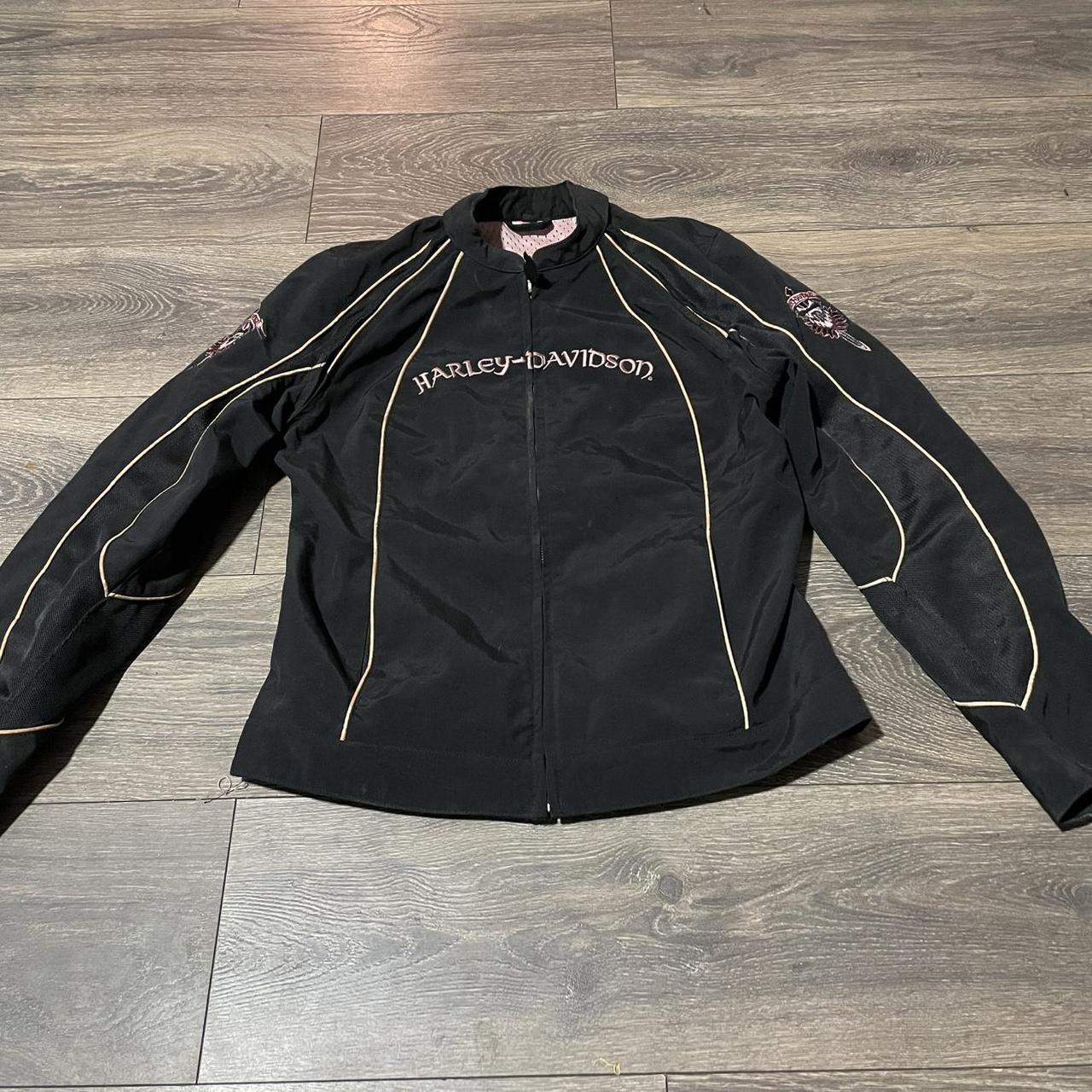 Harley Davidson Vintage Padded Moto Jacket insane... | Depop