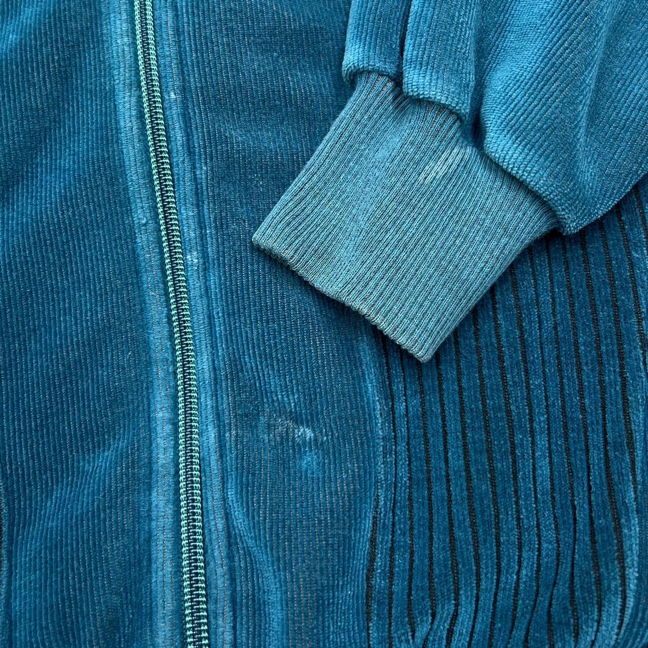 Vintage 90’s RUFF Colour Block Striped Velour Zip... - Depop