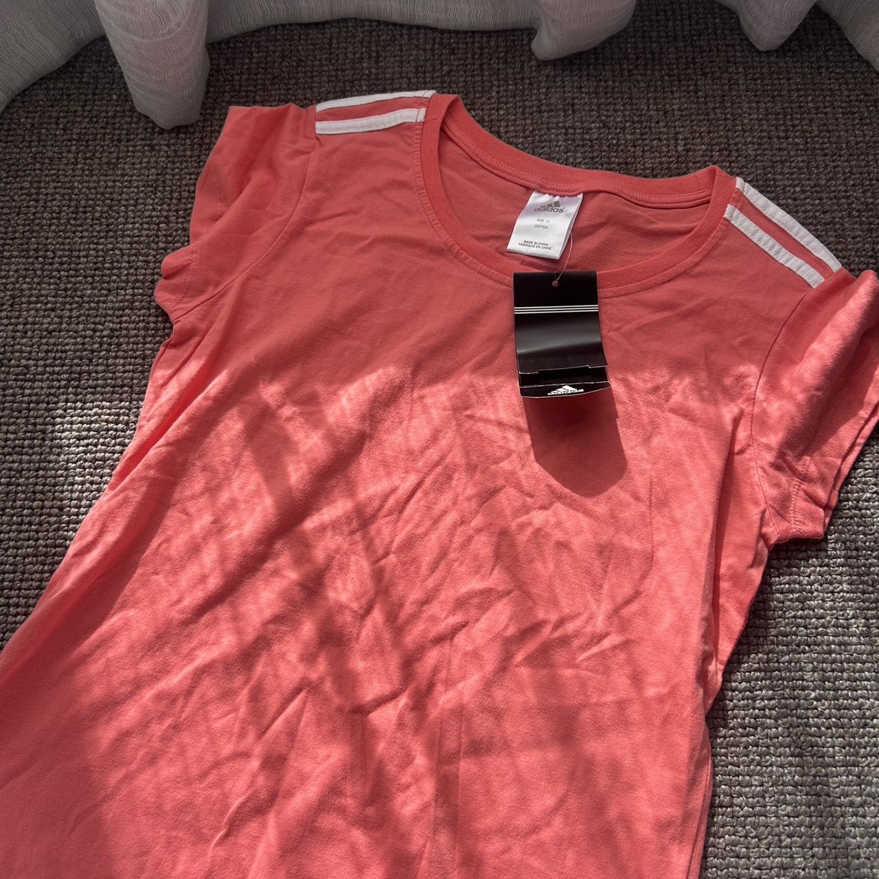 Vintage pink adidas top, never worn with tags. | Depop