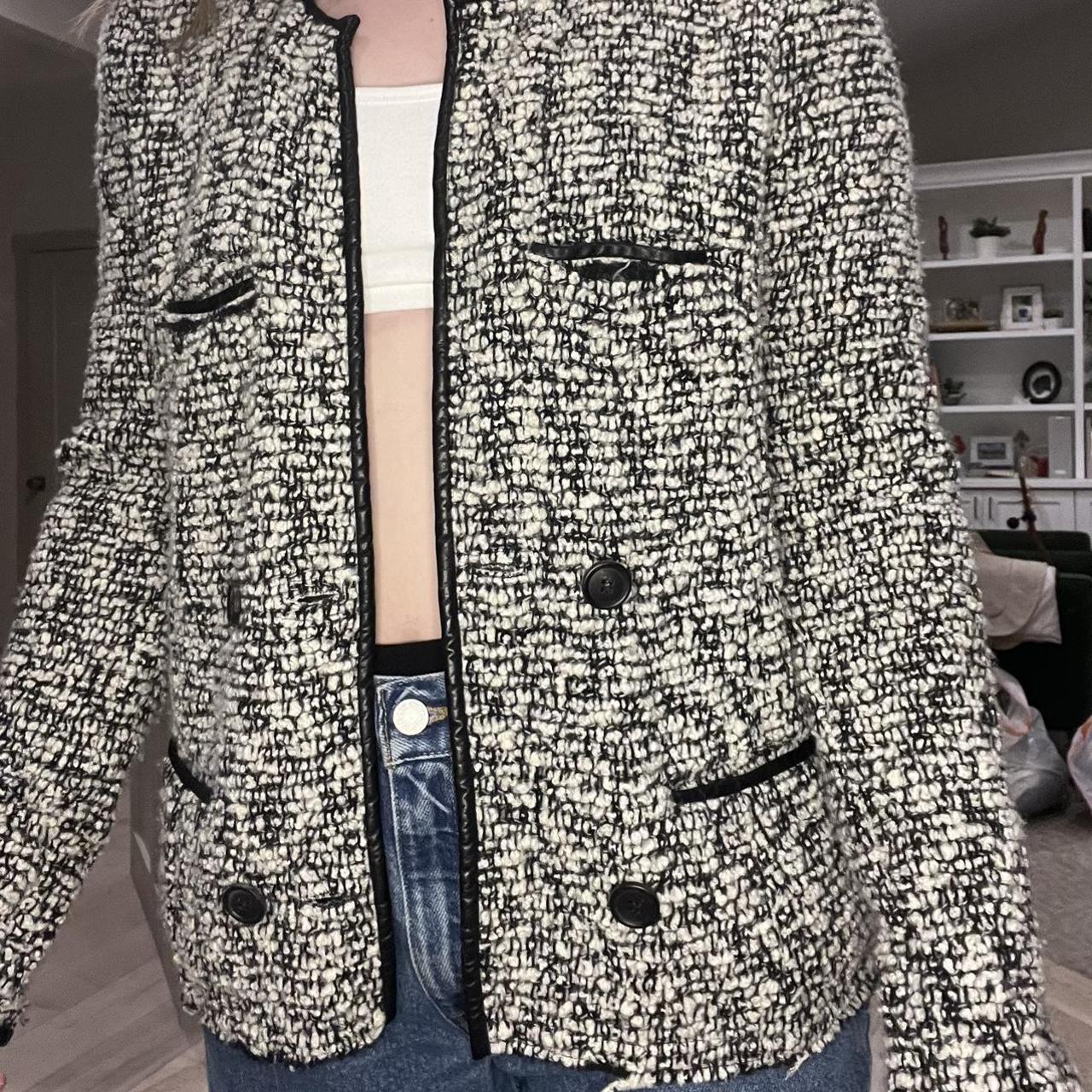 Isabel Marant Jacket White wool Boucle Tweed The... - Depop