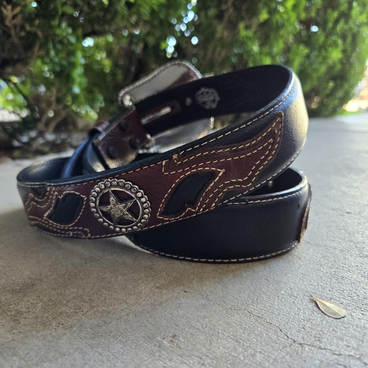CAVENDER'S Cavenders Genuine Leather Distressed... - Depop