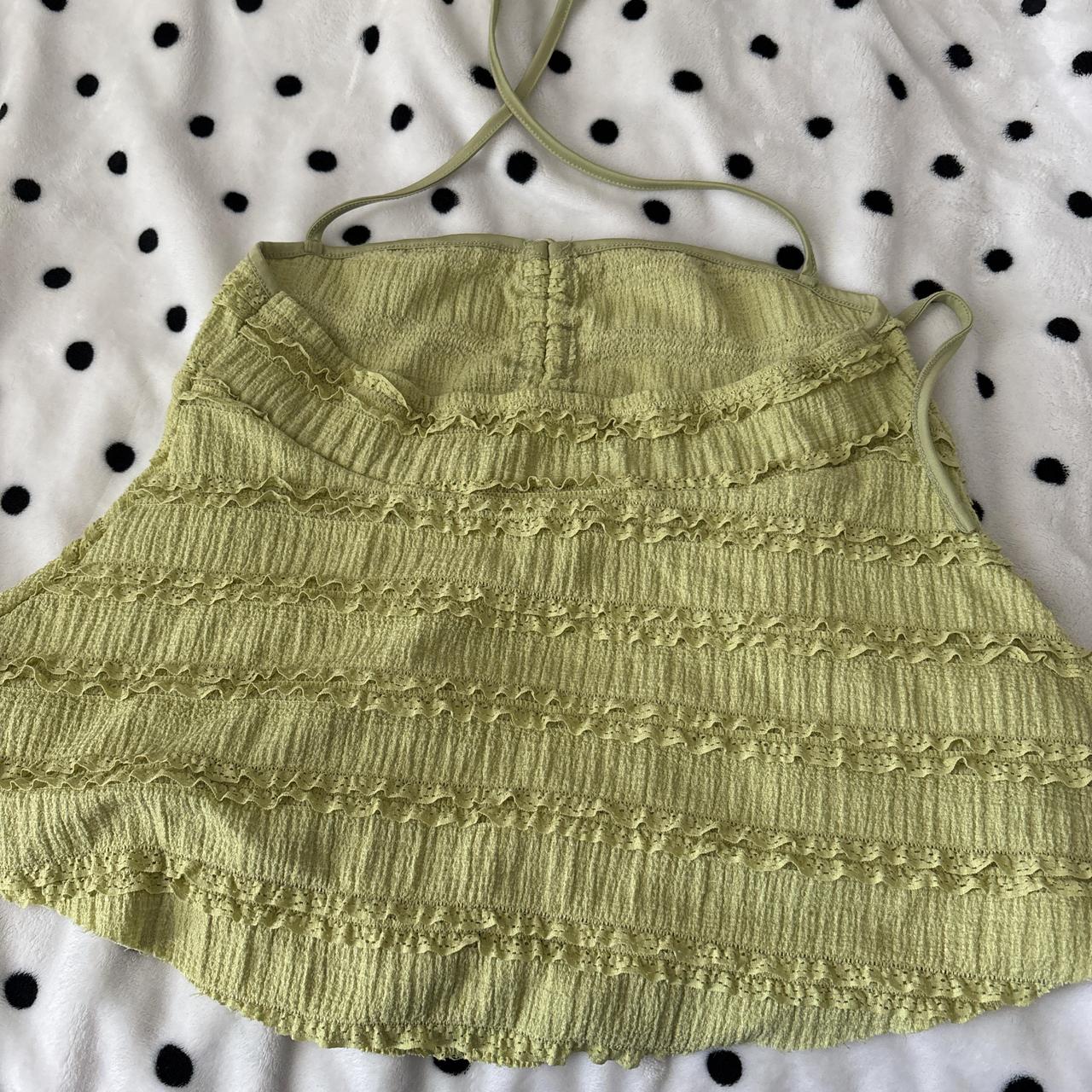 SHEIN Green halter top with adjustable straps Size M | Depop