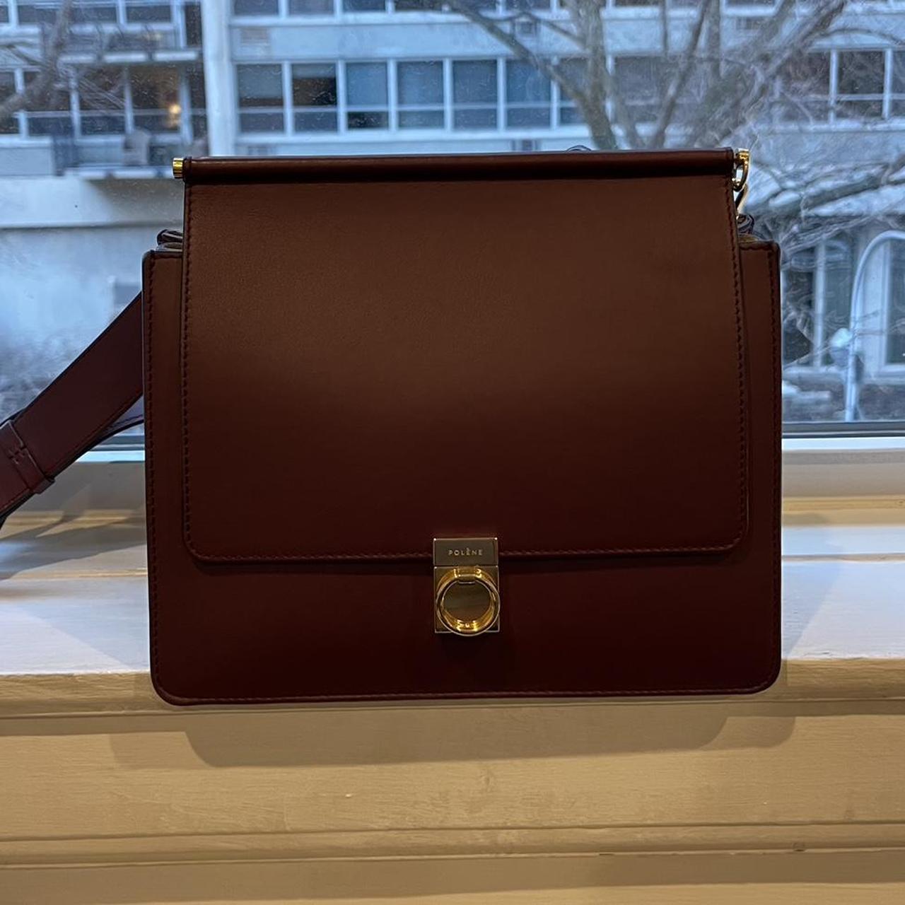 Polène Numero Sept bag in burgundy with gold... - Depop