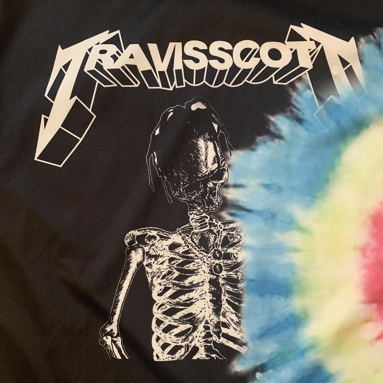 Travis Scott skeleton tye dye polyester shirt. Large... | Depop