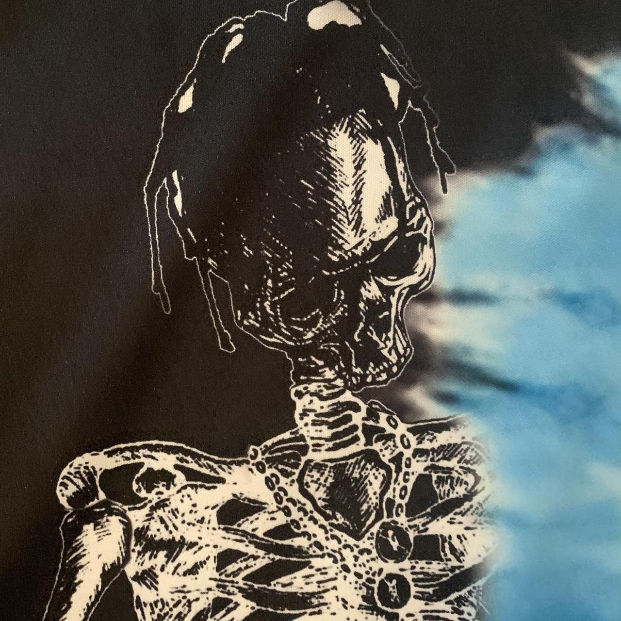 Travis Scott skeleton tye dye polyester shirt. Large... | Depop