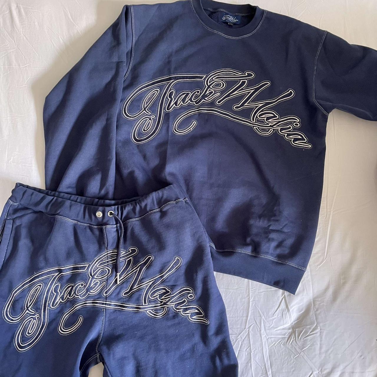 Only JUMPER JOGGERS ARE SOLD Navy Track Mafia... - Depop