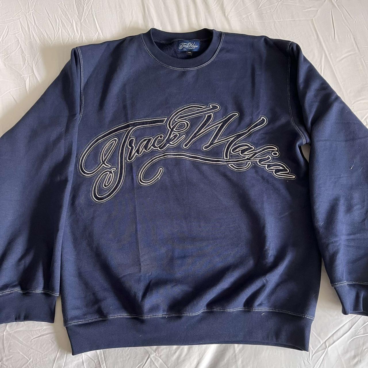 Only JUMPER JOGGERS ARE SOLD Navy Track Mafia... - Depop