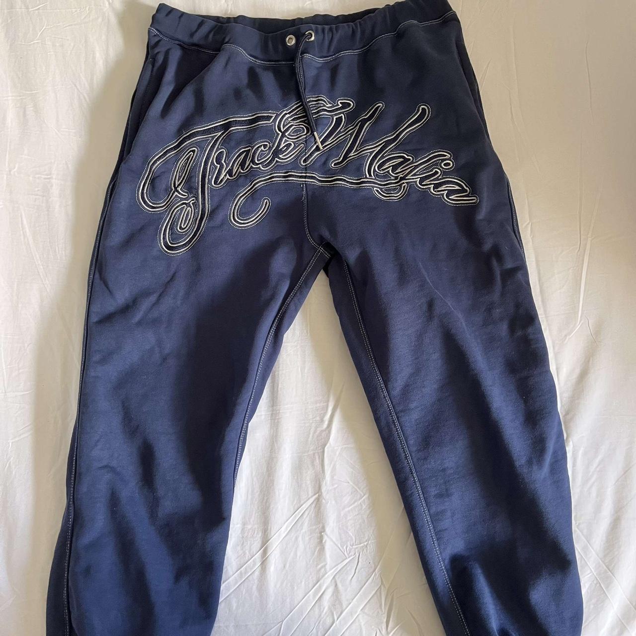Only JUMPER JOGGERS ARE SOLD Navy Track Mafia... - Depop