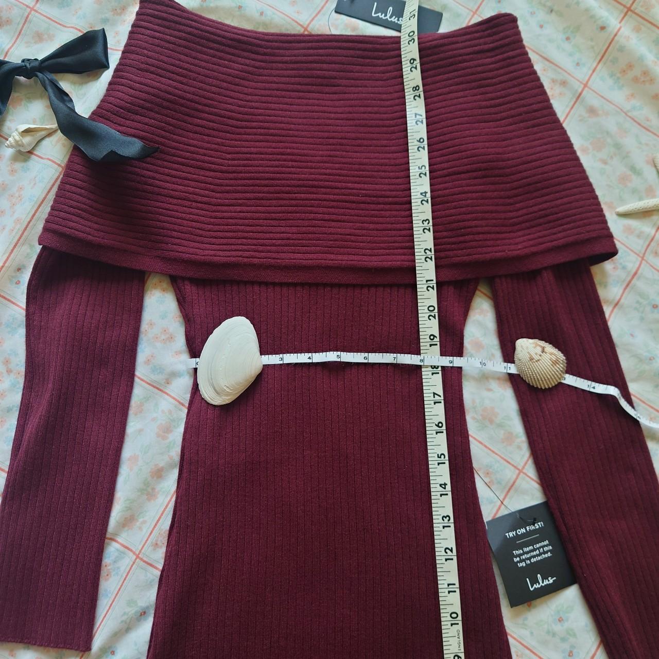 NWT Lulus off the shoulder fitted sweater long... - Depop