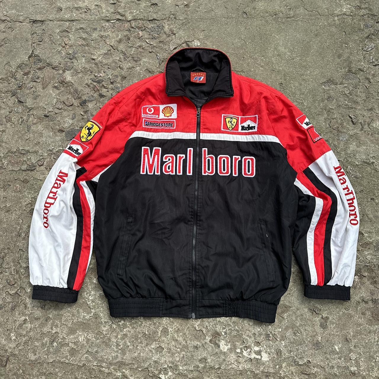 Ferrari Men's Red and Black Jacket | Depop