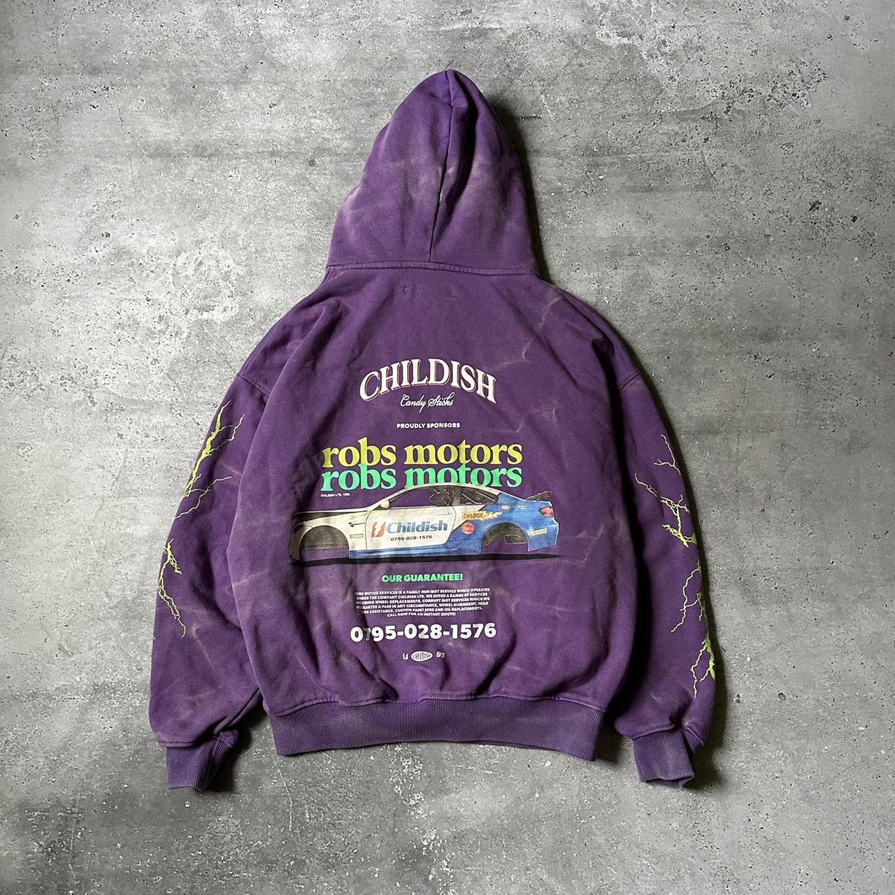 Childish 1995 Robs Motors Purple Oversized... - Depop
