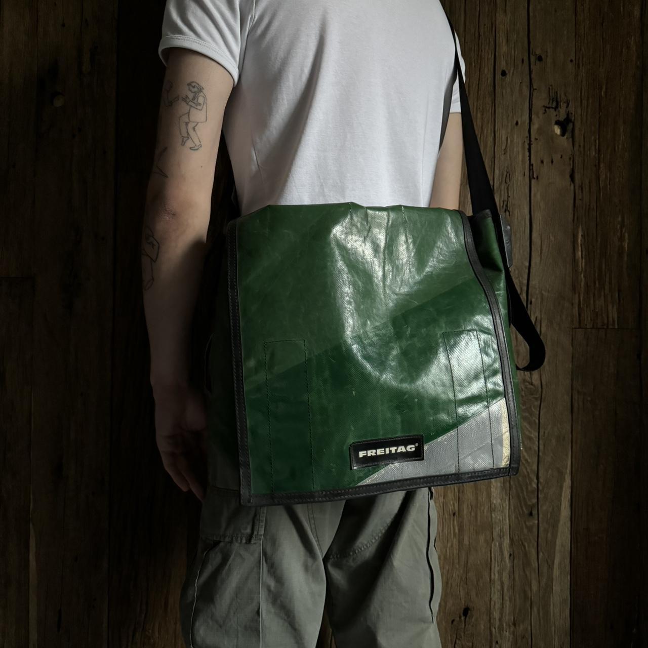 Freitag F12 Recycled Messenger Green Bag Total... - Depop