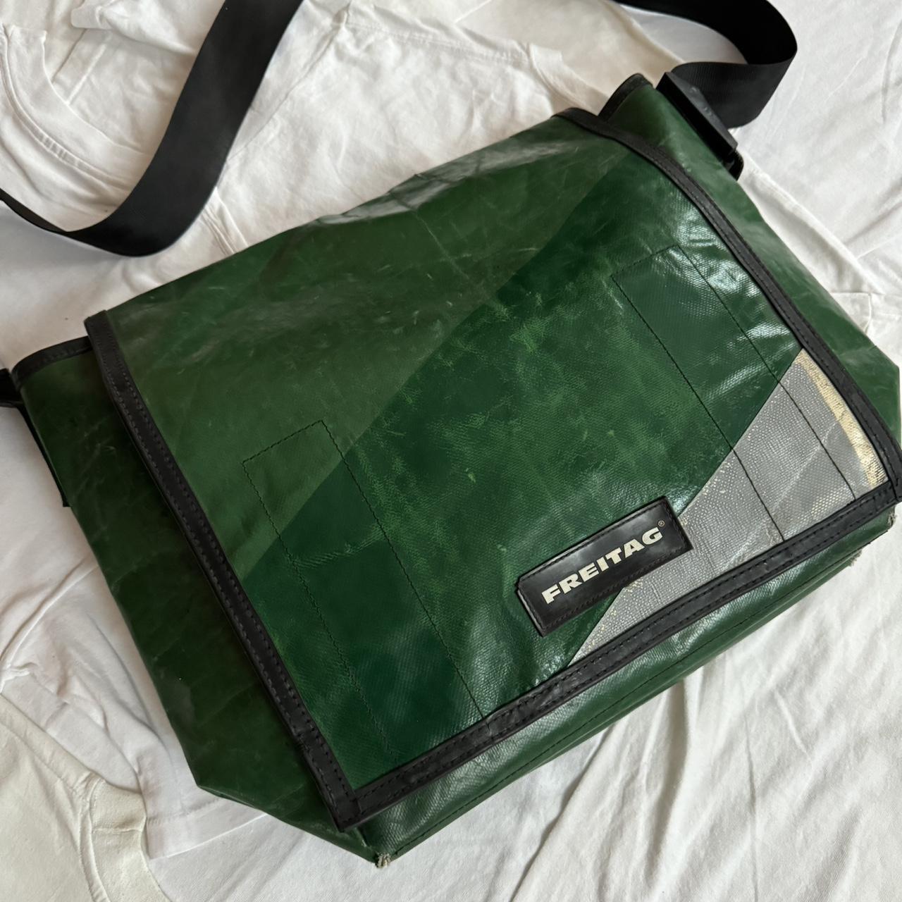 Freitag F12 Recycled Messenger Green Bag Total... - Depop