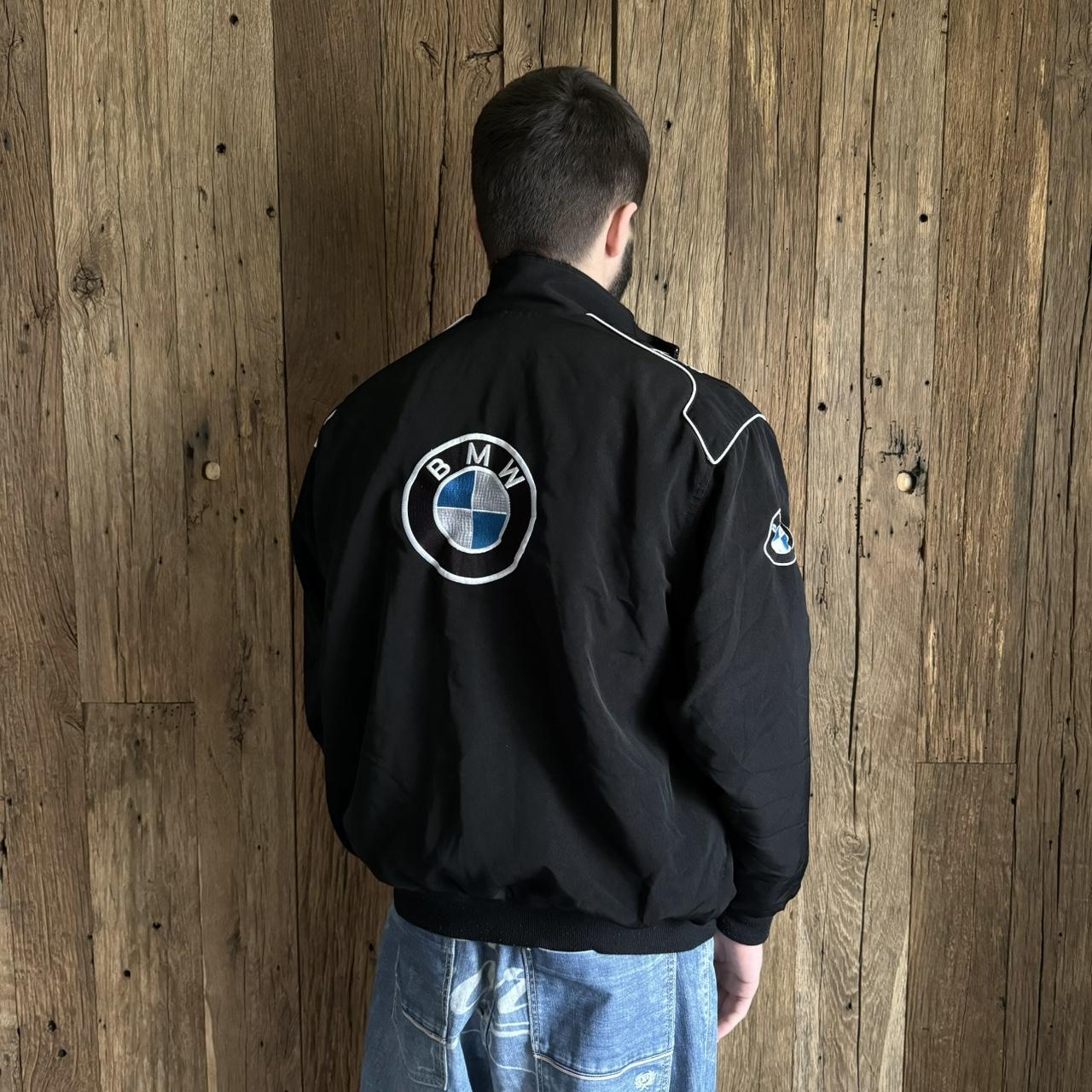 Vintage 90s BMW Racing Bomber Jacket Total... - Depop