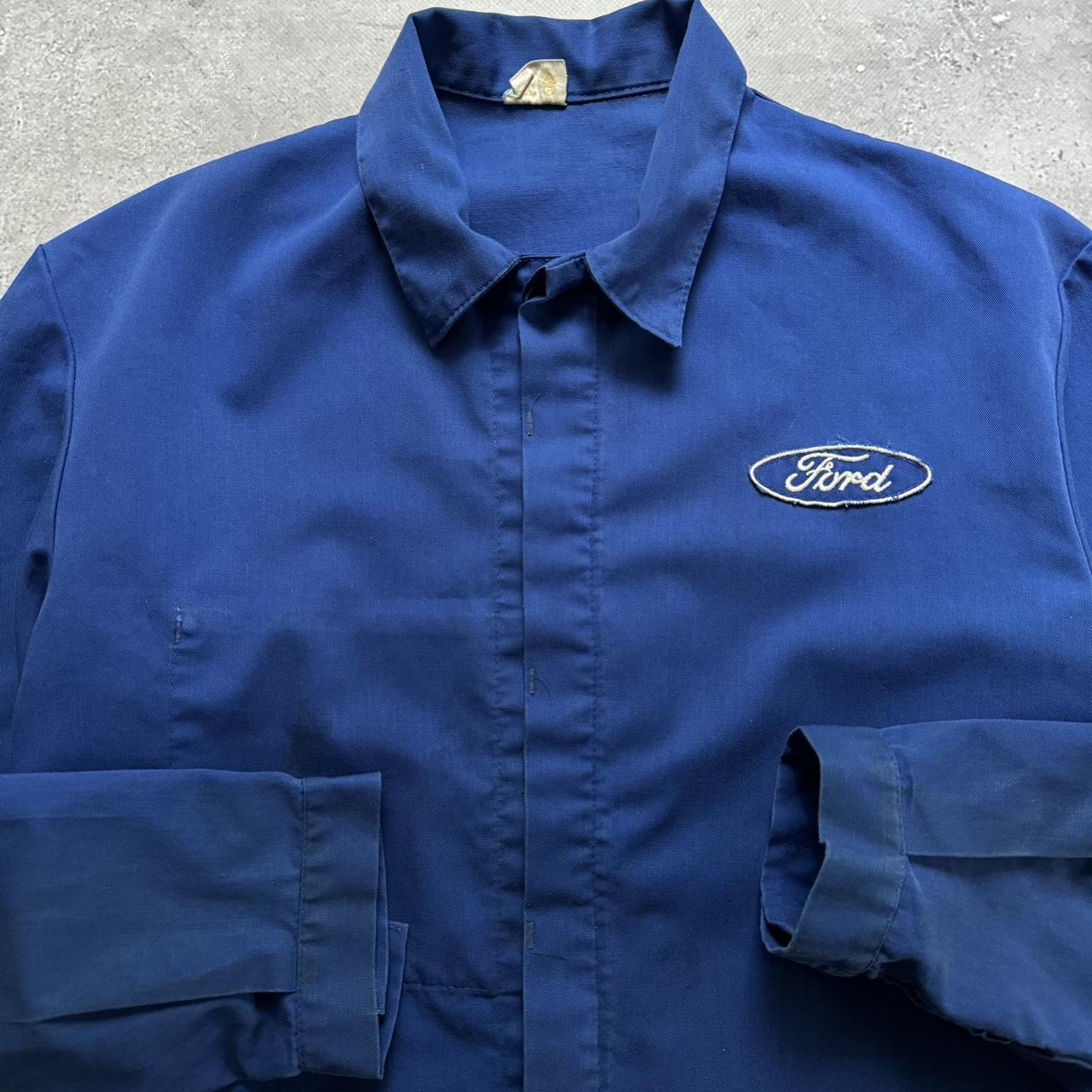 1970s French Workwear Ford Faded Sanfor... - Depop